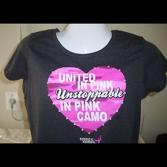 Susan G Komen | Tops | United In Pink Unstoppable Camo Heart Szl Nwt ...
